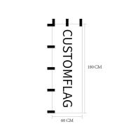 China 60x180cm Mini Nobori Flag Rectangular  Custom Double Side Printed for sale