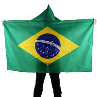 China 100D Polyester Body Flag Cape Screen Printing For Cheering for sale