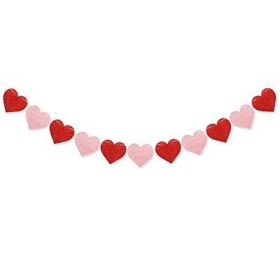 China Valentine's Heart Garland Banner String For Anniversary Wedding Birthd Party Te koop