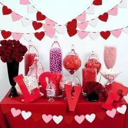 China Valentine's Heart Garland Banner String For Anniversary Wedding Birthd Party Te koop