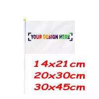 China Chilean Hand Held Flags Outdoor Waving Polyester Custom Logo for sale