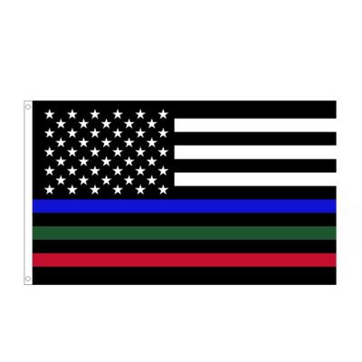 Cina Advertising Thin Blue Line Flag 3X5ft 100% Polyester Custom Design Flags in vendita