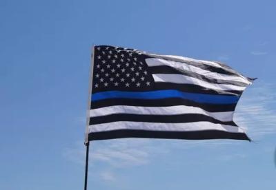 Cina Advertising Thin Blue Line Flag 3X5ft 100% Polyester Custom Design Flags in vendita