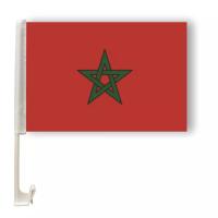 China Polyester Moroccan Car Flag Custom Countries Sublimation Car Flag for sale