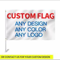 China Polyester Moroccan Car Flag Custom Countries Sublimation Car Flag for sale