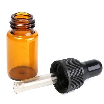 Cina l'olio essenziale 5ml imbottiglia le piccole bottiglie di vetro del contagoccia di Brown in vendita