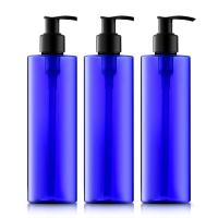China Brown Blue PET 200ML Refillable Lotion Container With Pump For Liquid for sale