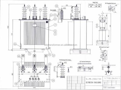 Cina Trasformatore di distribuzione di potenza immerso in olio a tre fasi da 100 kv con acquirenti in vendita