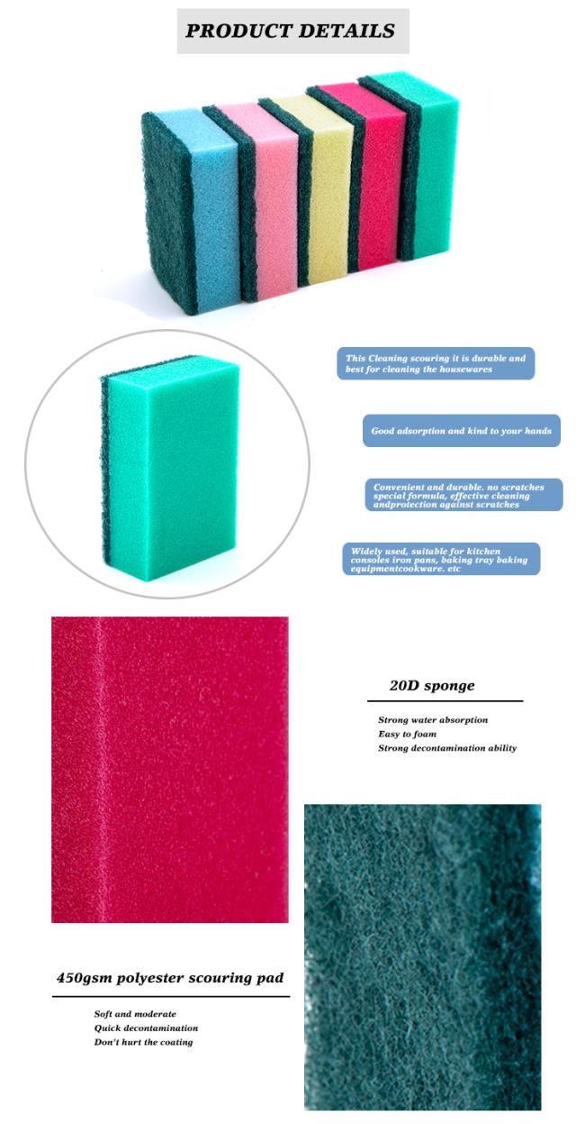Eco-friendly sponge in use on kitchen counter