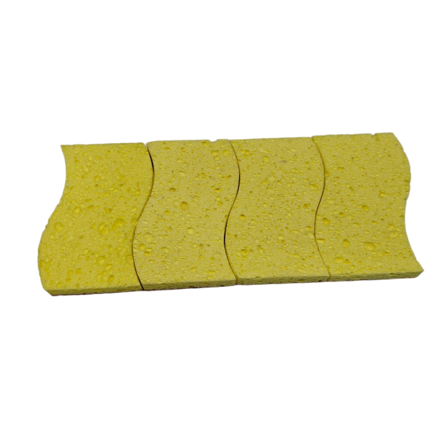 Close-up view of cellulose sponge texture