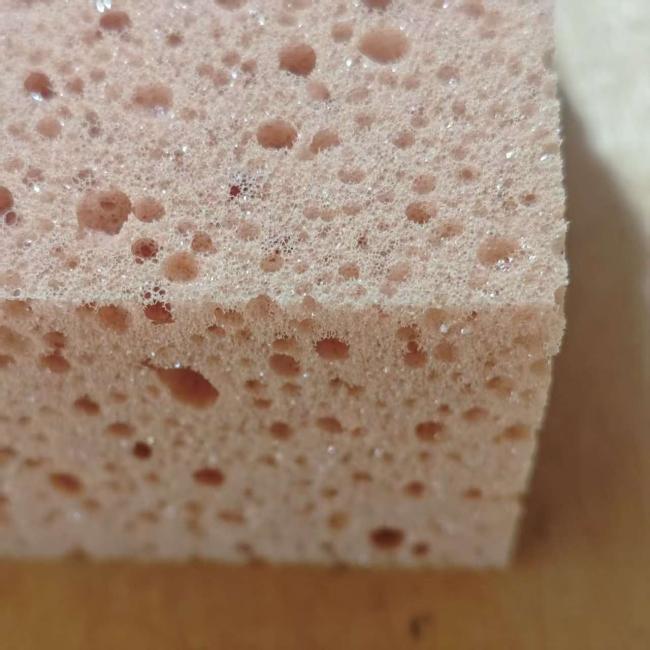 Custom car washing sponge showing thickness and texture