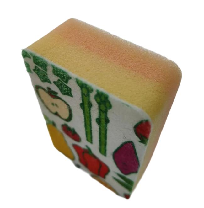 Custom floral pattern kitchen sponge in multiple colors