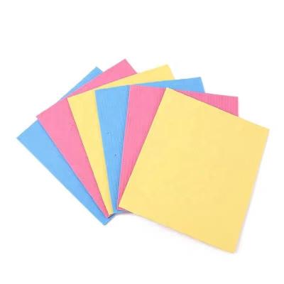 China 15*15*0.3cm Cellulose Sponge Cloth Plastic Free Compostable Dish Cloths Wear Resistant for sale