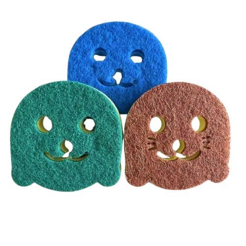 Quality Compostable Cellulose Kitchen Sponges Various Shape Disposable for sale