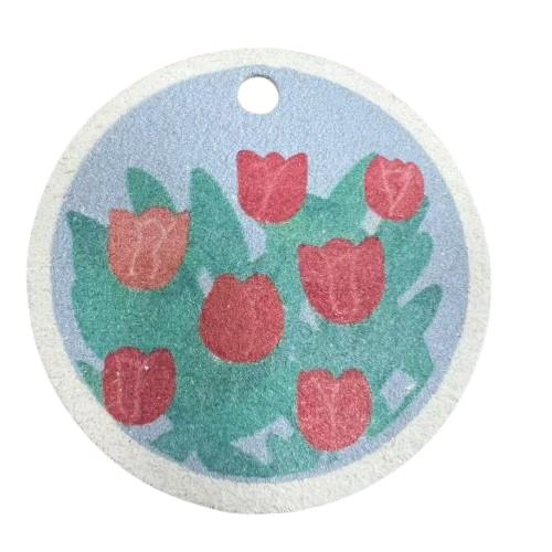 Quality Quick Dry Cellulose Kitchen Sponge Reusable Eco Friendly Printing Pattern For for sale