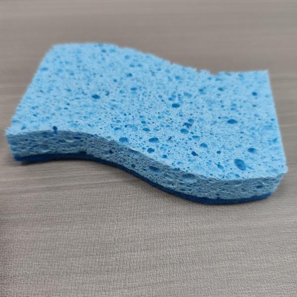 Quality Custom Blue Cellulose Sponge Scourer Sustainable 1000% Water Absorbency for sale