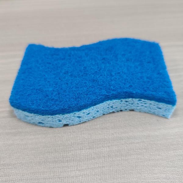 Quality Custom Blue Cellulose Sponge Scourer Sustainable 1000% Water Absorbency for sale
