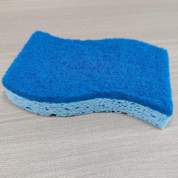 Quality Custom Blue Cellulose Sponge Scourer Sustainable 1000% Water Absorbency for sale