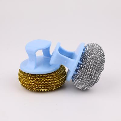 China Customized Stainless Steel Kitchen Cleaning Scourer Rust Proof Non Scratch With Handle for sale