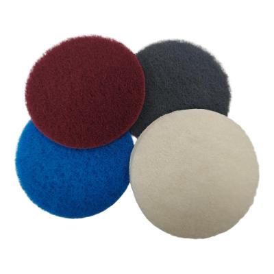 China Industrial Round Polish Pad Powerful Self Adhesive Fleece Sheet Machine Washable for sale