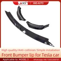 China ABS Tesla Model 3 Front Lip Spoiler Anti Impact Three Stage Split for sale