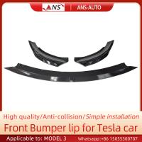 China ABS Tesla Model 3 Front Lip Spoiler Anti Impact Three Stage Split for sale