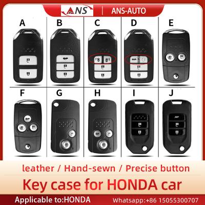 China Het Leerauto Zeer belangrijk Geval Gedrukt Logo With Precise Button van Wearproofhonda Te koop