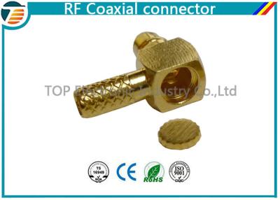 Cina MMCX angolo retto maschio del connettore della piegatura 50 ohm per cavo coassiale RG316 in vendita