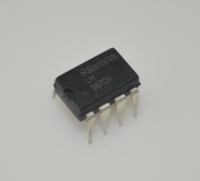 China LM567CN Tone Decoder/Lock Detector IC with Programmable Frequency (0.01Hz-500kHz), High Noise Immunity 20mA Output Sink Wide Supply Range (4.75V-9V) DIP-8 Package for sale