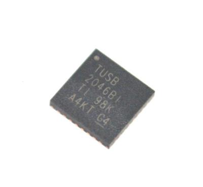 중국 TUSB2046BIRHBR 4포트 USB 2.0 허브 컨트롤러, 12Mbps/1.5Mbps 지원, 통합 트랜시버, 3.3V 작동, 낮은 EMI, 절전 모드 및 산업용 온도 범위(-40°C ~ 85°C) 판매용