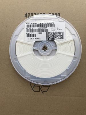 Cina C0805C101J5GACTU 100pF 50V C0G/NP0 0805 Condensatore ceramico ±5% Tolleranza Stabilità ad alta frequenza ESR ultra-basso Valore Q elevato e confezionamento a nastro e bobina per circuiti di precisione in vendita
