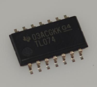 China TL074CNS Quad Low-Noise JFET Op Amp with 3MHz Bandwidth 13V/µs Slew Rate ±18V Supply Low Input Bias High-Z Input PDIP-14 Package 0°C to 70°C Range for Analog Signal Processing for sale