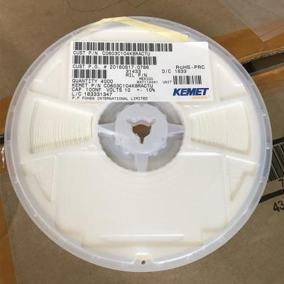 China C0603C104K8RACTU 100nF 10V X7R 0603 MLCC Met 10% tolerantie Hoge capaciteit Stabiele prestaties van -55 °C tot +125 °C en RoHS-conform Te koop