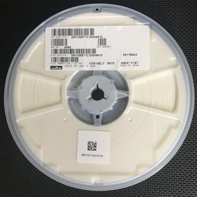 China GRM188R71C103KA01D MLCC 10nF Capacitance ±10% Tol 16V Rating X7R Dielectric 0603 Case Wide -55°C to +125°C Range High Reliability Stable Performance Tape and Reel Packaging for sale