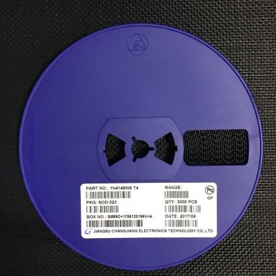 China Diodo de conmutación de alta velocidad 1N4148WS con clasificación de 100V, corriente de 150mA, capacitancia ultra baja de 2pF, recuperación de 4ns, paquete miniatura SOD-323, calificado AEC-Q101 para aplicaciones automotrices y de uso general en venta