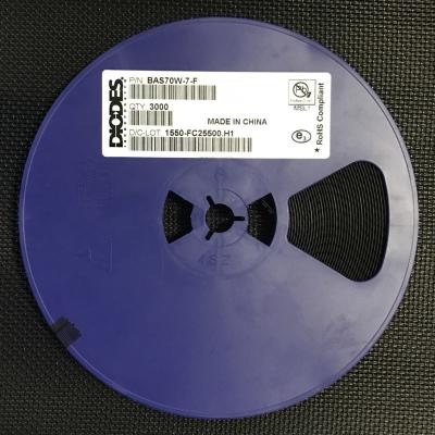 China BAS70W-7-F Diodo Schottky de doble serie 70V 200mA con baja Vf de 1V, conmutación rápida de 4ns, paquete SOD-123, alta eficiencia, cualificado AEC-Q101, embalaje en cinta y carrete en venta