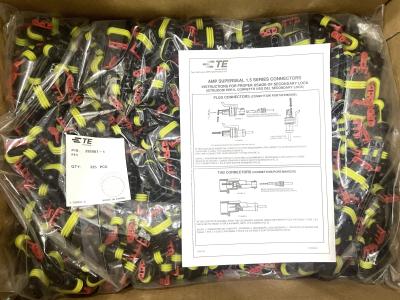 China 282087-1 4 Position 2.5mm Pitch Wire-to-Board Receptacle Crimp Housing Friction Lock Panel Mount Polarized UL 94V-0 4.5A Rating for Power Distribution and Industrial for sale