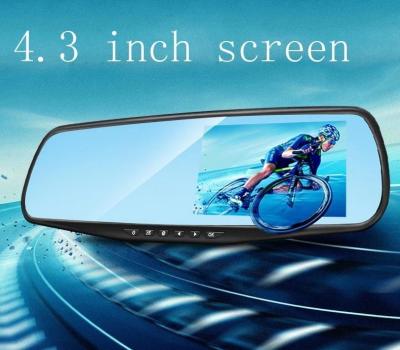 Chine Caméra de tableau de bord de miroir de caméra DVR de voiture de 4,3 pouces avant et arrière 1080p à vendre