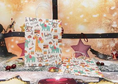 China Fascinated  Animal Kraft Paper Packaging Bags / Eco - Friendly Paper Favor Bags for sale