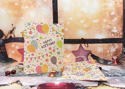 China Biodegradable Decorating Brown Bags For Christmas / Brown Paper Party Bags for sale