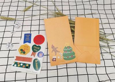 China Ink natural wholesale Christmas party treat candy cookies gift Bags with sealing stickers for sale