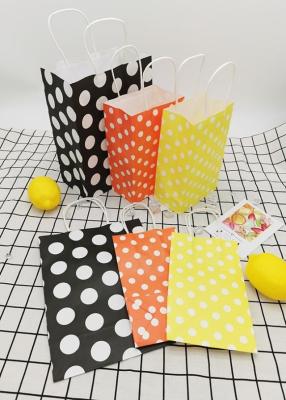 China Colorful Eco - Friendly  Kraft Paper Packaging Bags Twisted Handles For Shopping for sale