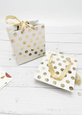 China Polka Dots Exquisite Custom Packaging Bags For Birthday Graduation Wedding for sale