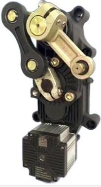 Side profile of automatic barrier gate in operation