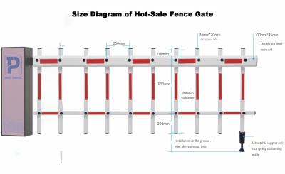 China Weatherproof Traffic Barrier Gate Mechanism For Straight Pole Boom for sale