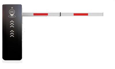 China 4.5m LED Arm Traffic Barrier Gate Operating Life 5 Million For Parking for sale