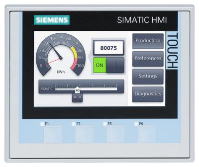 Cina SIEMENS SIMATIC HMI 6AV2124-2DC01-0AX0 SIMATIC KTP400 Pannello di comfort, 4-in, colore, chiave/touch in vendita