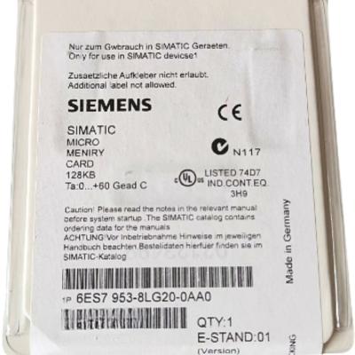 Cina SIEMENS 6ES7953-8LG20-0AA0 S7 CARTA MICRO MEMORY PER S7-300/C7/ET 200, 3, 3V NFLASH, 128 KB in vendita