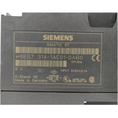 China SIEMENS 6ES7314-1AE01-0AB0 MULTI POINT INTERFACE MPI INTEGRATED 24 V DC POWER SUPPLY 24 KBYTE WORKING MEM for sale