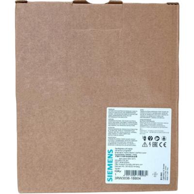 China SIEMENS 3RW3036-1BB04 SIRIUS SOFT STARTER S2 45 A, 22 KW/400 V, 40 °C 200-480 V AC, 24 V AC/DC SCREW TERMINALS for sale